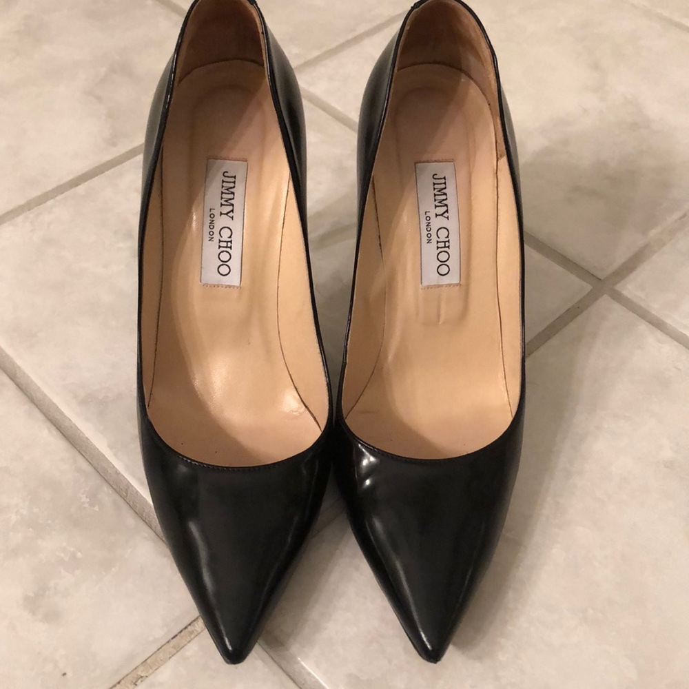 Euc Vamp Heels Black Patent Leather - Gem